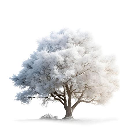 Premium Photo A Tree With Snow On It