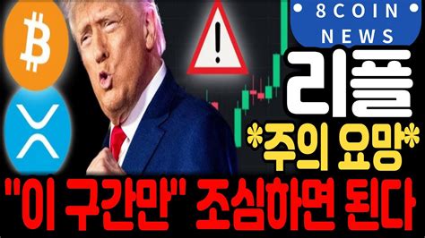 리플 전망 주의 요망 이 구간만 조심하면 다시 올라갑니다 Youtube