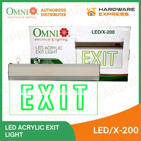 Omni Led X 200 Led Acrylic Exit Light Exit Sign Lazada Ph