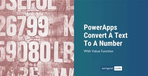 PowerApps Convert Text To Number Value Function Explained