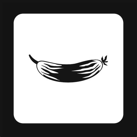 Premium Vector Cucumber Icon In Simple Style Isolated On White Background Vegetables Symbol