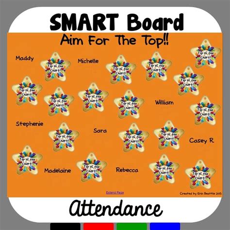 Aim For The Top Of The Clip Chart Attendance For Smart Board From Mrs
