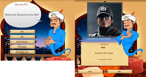Best Akinator Question Ever R Rainbow6