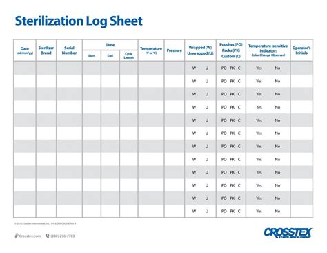 Printable Biological Indicator Log Forms Printable Forms Free Online