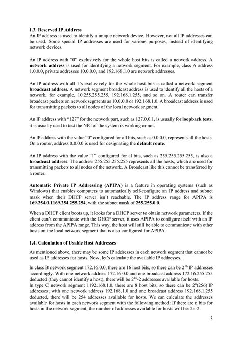 Lab 3 Ip Addressing And Subnettinncgbgpdf