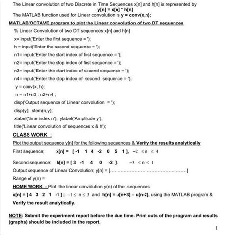 Solved The Linear Convolution Of Two Discrete In Time