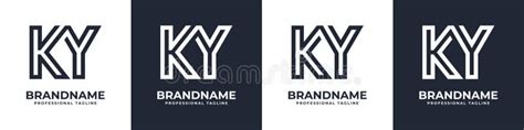 Simple Ky Monogram Logo Suitable For Any Business With Ky Or Yk