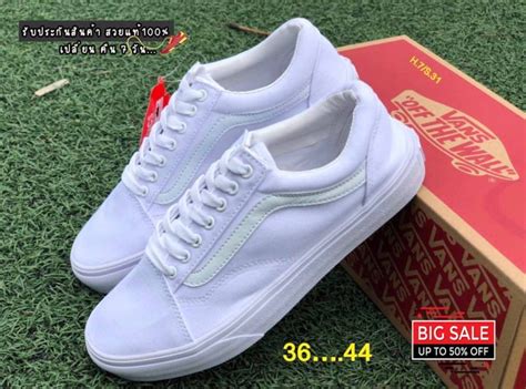 รองเท้าvans Old Skool🏃‍♂️ เผื่อไซส์ รองเท้าสีขาว รองเท้ากีฬา รองเท้า