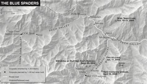 Korengal Valley Map Restrepo