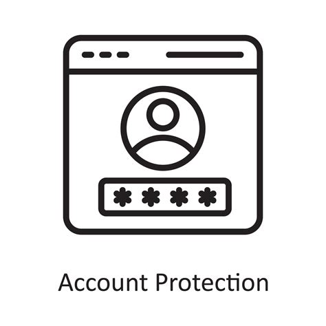 Account Protection Vector Outline Icon Design Illustration Cloud Computing Symbol On White