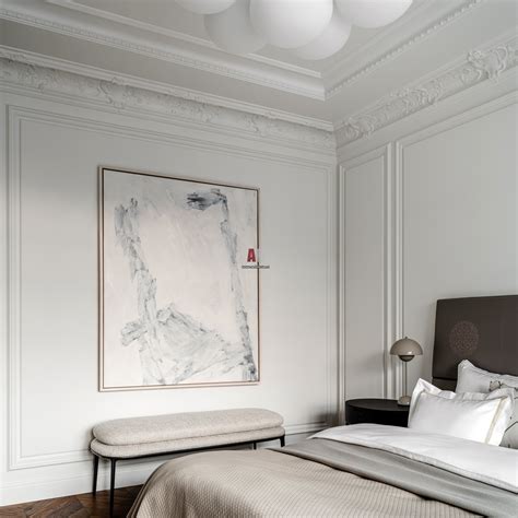 Фото интерьера спальни квартиры в стиле неоклассика