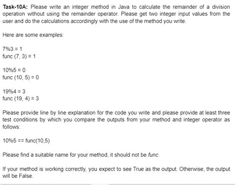 Solved Task 10a Please Write An Integer Method In Java To