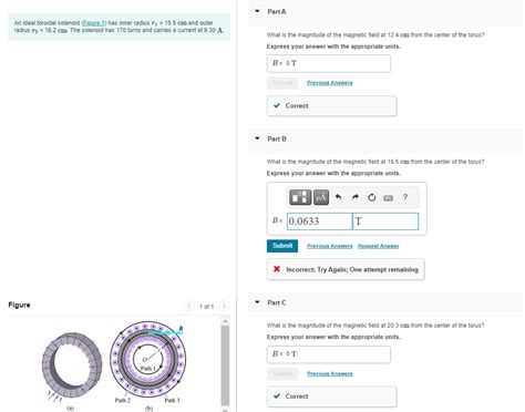 Solved An Ideal Toroidal Solenoid Figure 1 ﻿has Inner