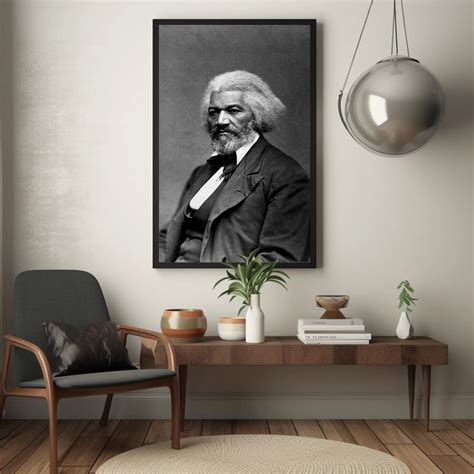 Frederick Douglass Poster American Civil Rights Black And White Wall