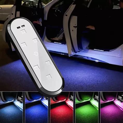 Universal Car Side Door Open Warning Light Welcome Safety Rgb Led