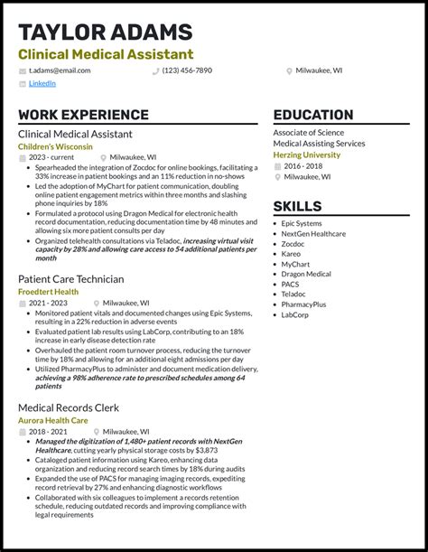 11 Medical Assistant Resume Samples For 2026