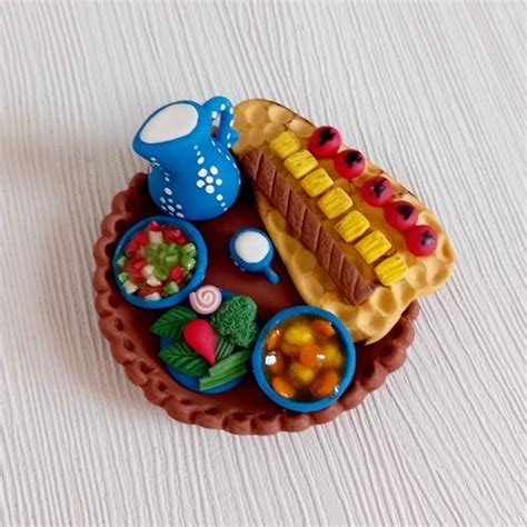 خرید و قیمت مگنت یخچال سینی کباب از جنس خمیر پلیمری مناسب جهیزیه و ترب