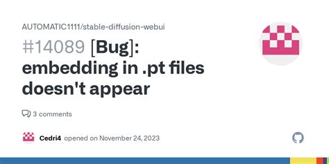 Bug Embedding In Pt Files Doesnt Appear · Issue 14089