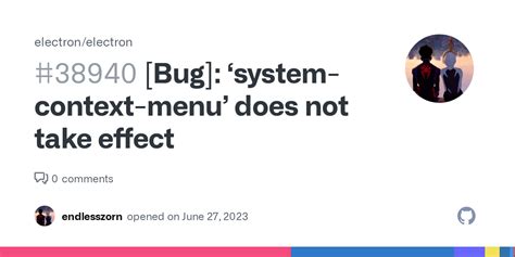 Bug ‘system Context Menu Does Not Take Effect · Issue 38940