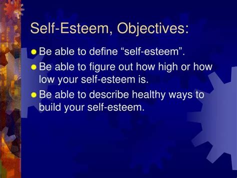 Ppt Self Esteem Objectives Powerpoint Presentation Free Download
