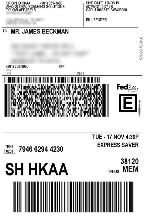 Fedex Label Template Word Detrester Com