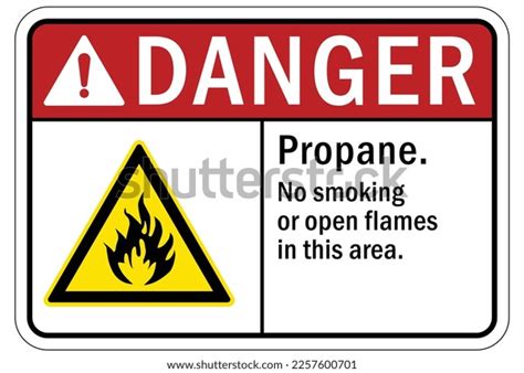 Propane Warning Chemical Sign Labels Stock Vector Royalty Free
