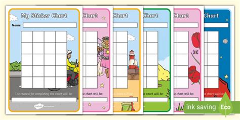 Editable My Sticker Reward Chart Hecho Por Educadores
