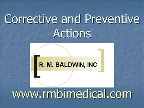 Ppt Corrective And Preventive Actions Capa