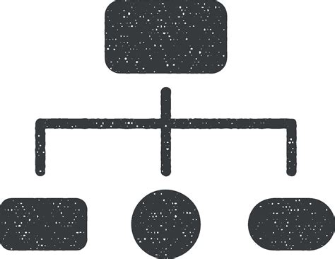 Circle Rectangle Connection Vector Icon Illustration With Stamp