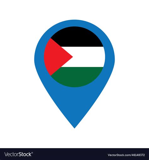 Palestine Map Icon Royalty Free Vector Image Vectorstock