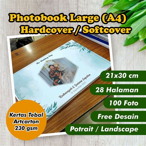 Jual Photobook Large A4 28 Hal 100 FOTO 21 X 30 Cm Hardcover