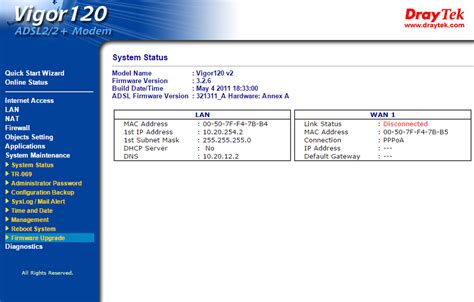 Draytek Vigor 120v2 Firmware Upgrade — Lucid Solutions