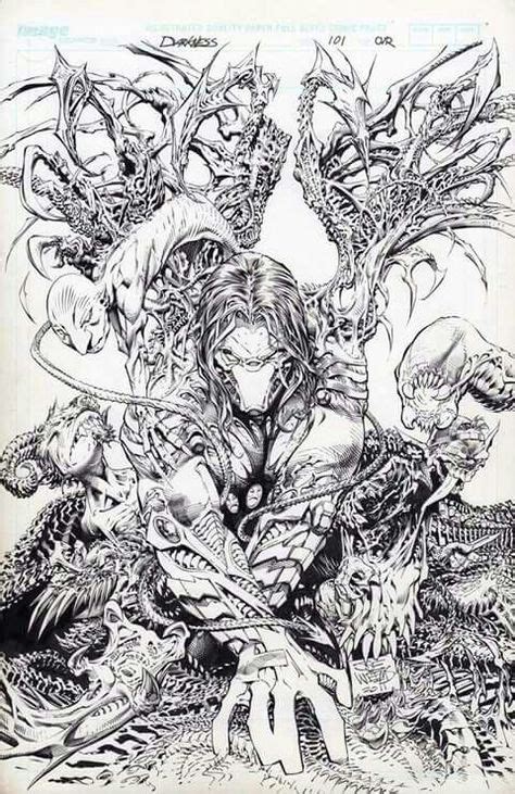 Original Art Spawn 45 Cover Todd Mcfarlane Inks 1995 By Comic