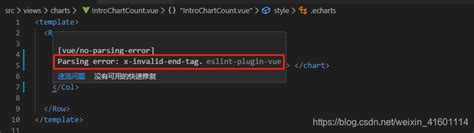 Vscode 报错 Parsing Error X Invalid End Taginvalid End Tag Csdn博客