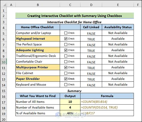 Excel Checkbox How To Insert Format And Remove Exceldemy