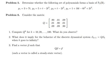 Problem Determine Whether The Following Set Of Chegg