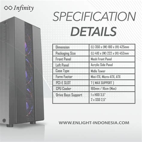 Jual Casing Infinity Cyclops Atx Gaming Case Infinity Cyclops By Enlight Tanpa Fan Di Seller