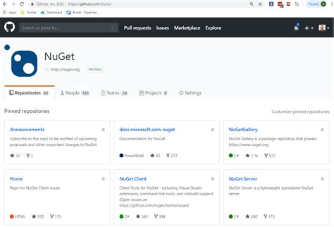 NuGet Org Should Have Pinned Repos Issue 7821 NuGet Home GitHub