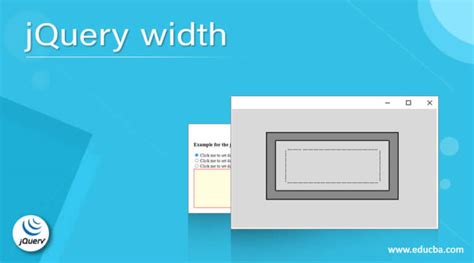 Jquery Width Working Of The Jquery Width Method