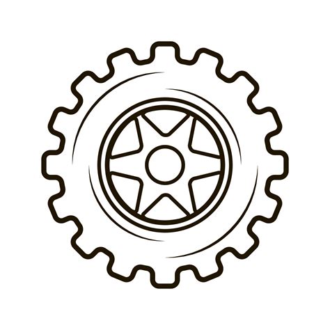 Wheel Car Vector Black Color Isolated On White Background 10597025
