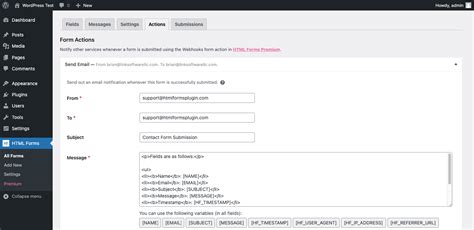 Html Forms Simple Wordpress Forms Plugin Wordpress プラグイン