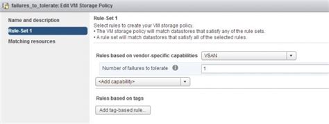 By Default VSAN Does Not Show Any VM Storage Policies How To Create Them ESX Virtualization