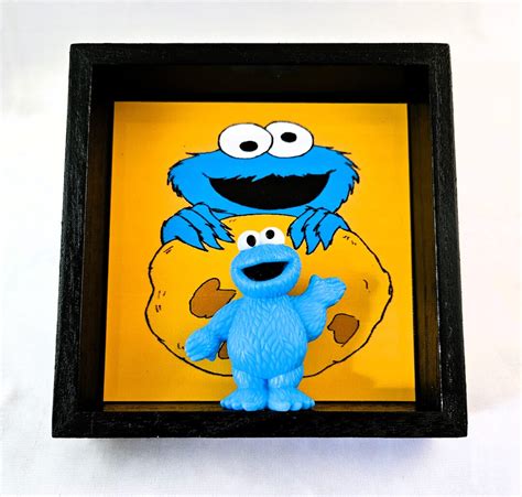 Cookie Monster Shadowbox Etsy