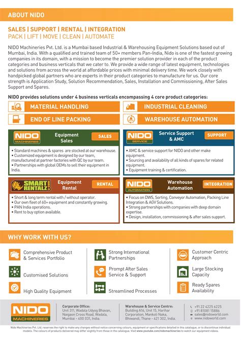 Nido Industrial And Warehouse Automation Brochure Pdf