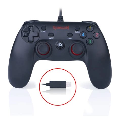 Redragon G807 Gamepad Pc Game Controller Joystick With Dual Vibration Saturn For Windows Pc