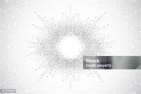 양자 컴퓨터 기술 개념 구 폭발 배경입니다 딥 러닝 인공 지능 빅 데이터 알고리즘 시각화 파도가 흐르고 있습니다 양자 폭발 벡터 일러스트레이션 공학에 대한 스톡 벡터 아트