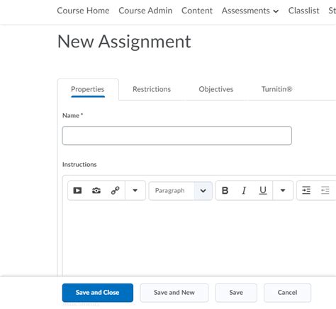 Assignment Tool Welcome To Brightspace Resources