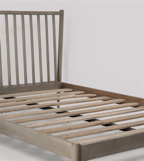 Cartwright Classic King Size Bed Frame In Sandblasted Grey Mango Wood