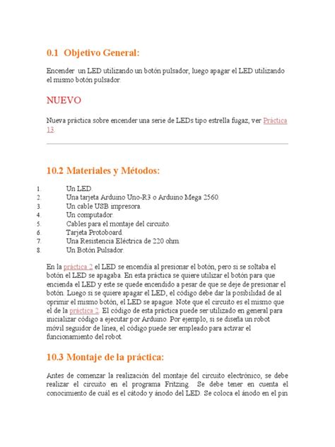10 Led Arduino Pdf Diodo Emisor De Luz Arduino