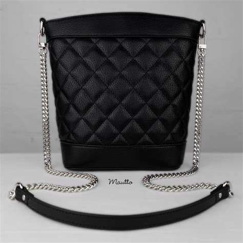 Miami Cuban Link Chain Strap With Petite Leather Shoulder Section Mautto